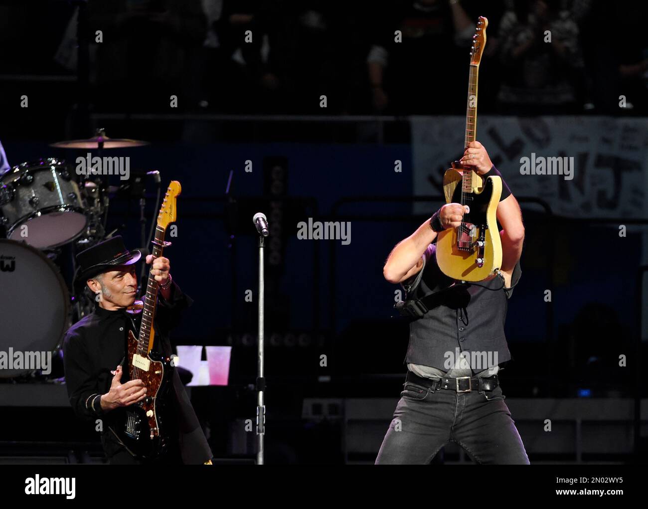 Bruce Springsteen, right, and Nils Lofgren of the E Street Band play ...