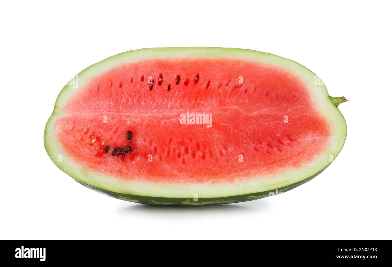 Half of delicious watermelon isolated on white Stock Photo - Alamy
