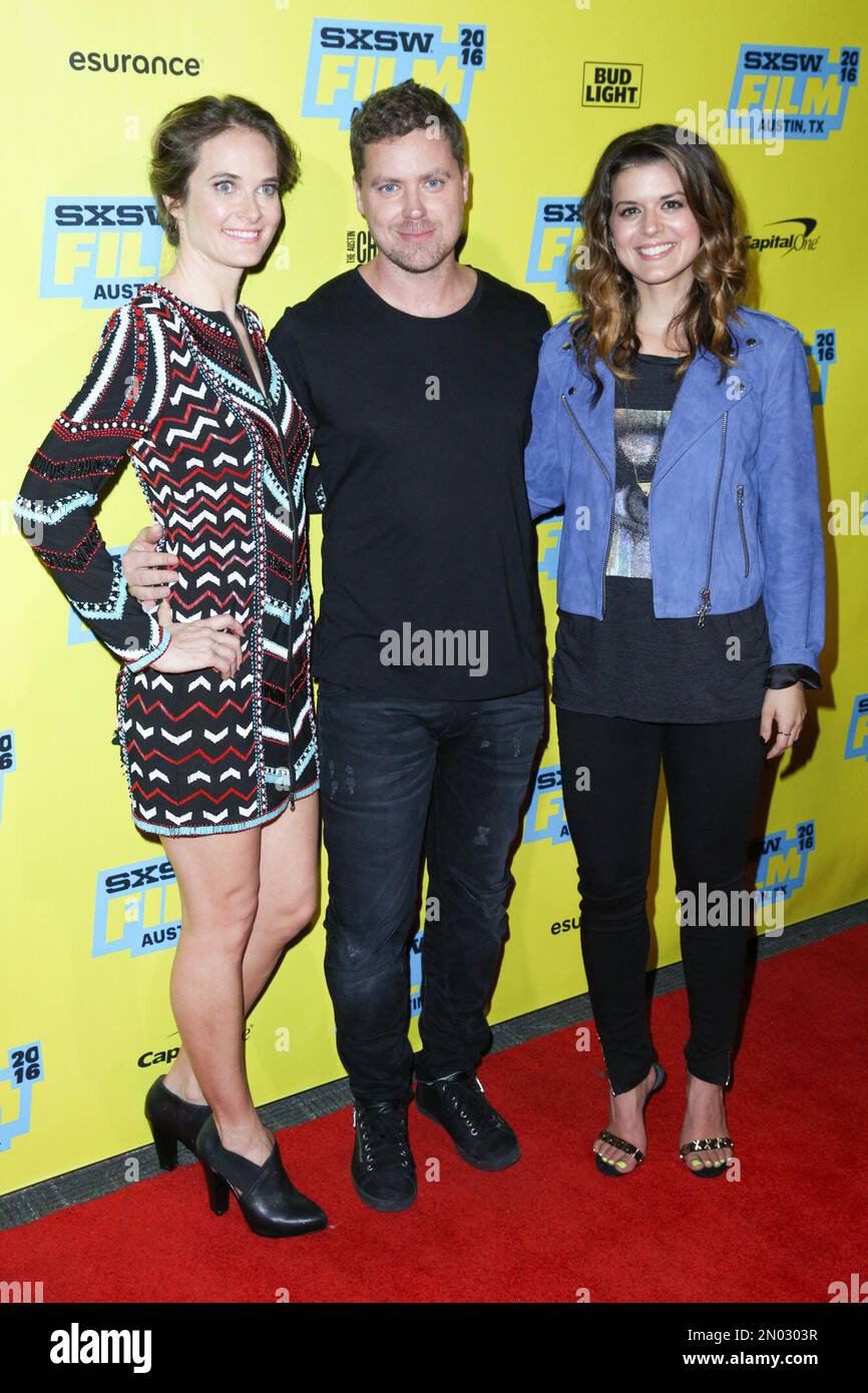 Rachel Blanchard, from left, Greg Poehler and Priscilla Faia arrive at ...