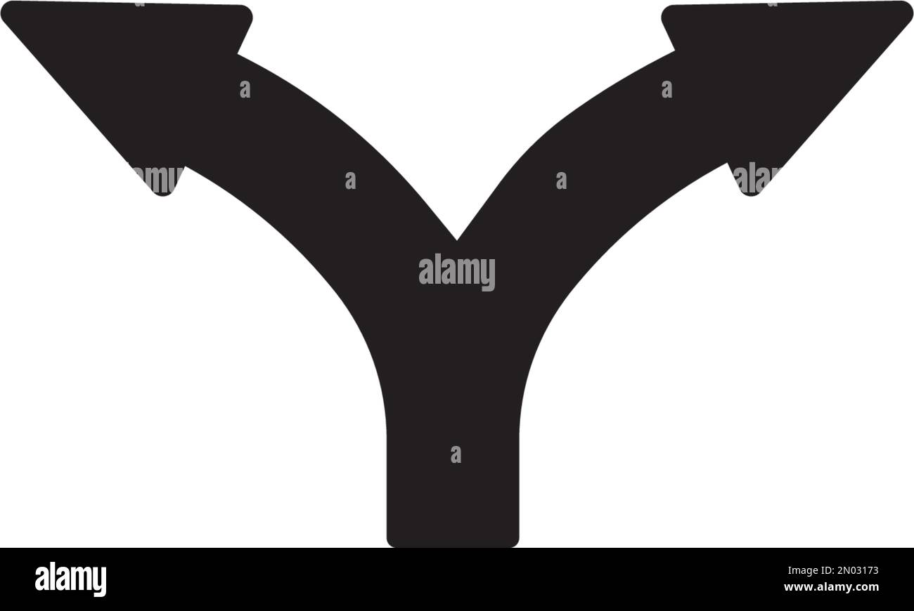 fork in the road logo vector design illustration template Stock Vector ...