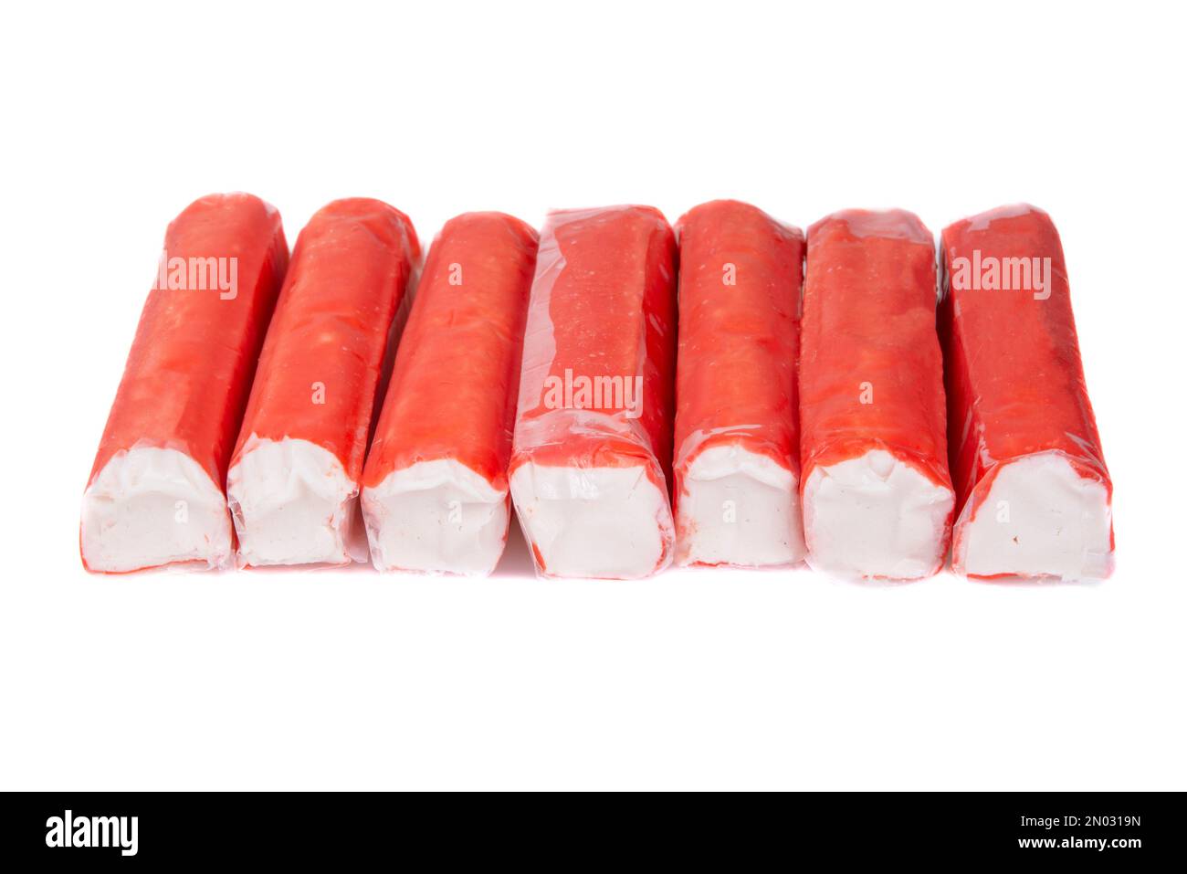 Crab surimi sticks sea food isolated on the white background Stock ...