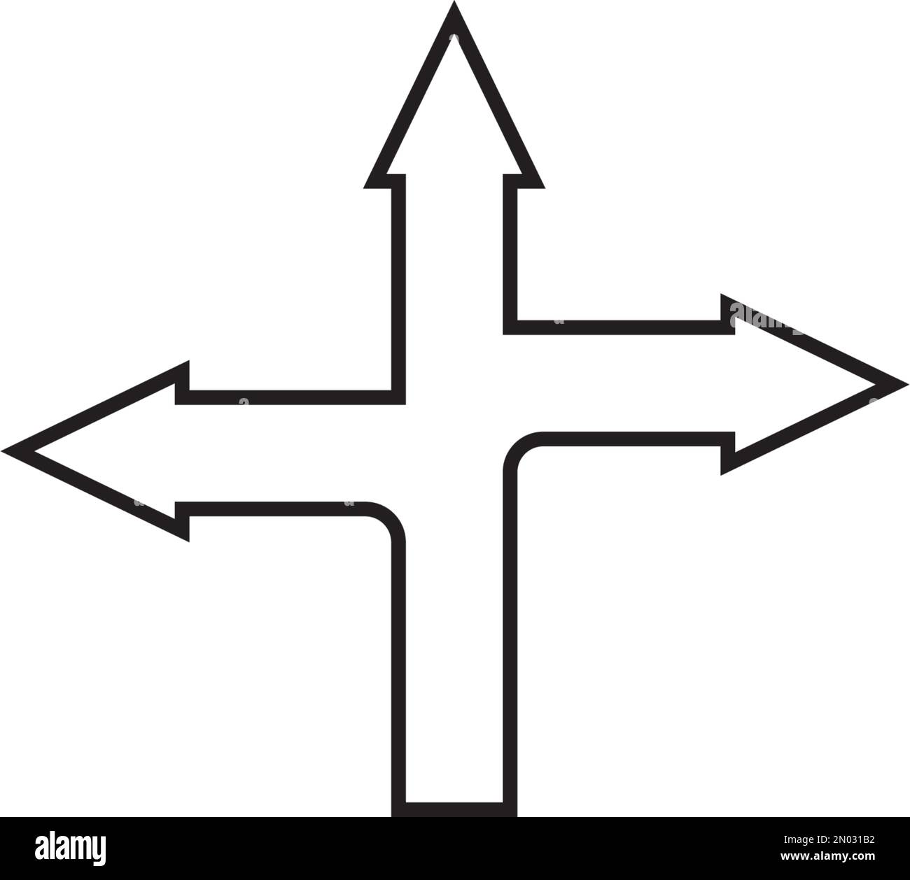 fork in the road logo vector design illustration template Stock Vector ...