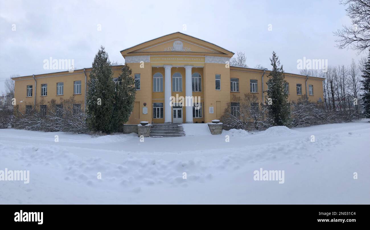 St. Petersburg Russia February 4, 2023 the building of the Argo Physics ...