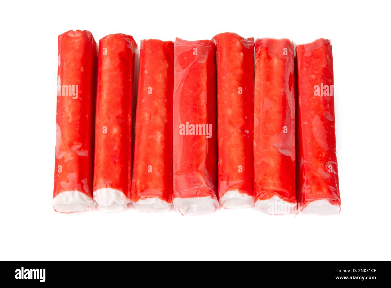 Crab surimi sticks sea food isolated on the white background Stock ...