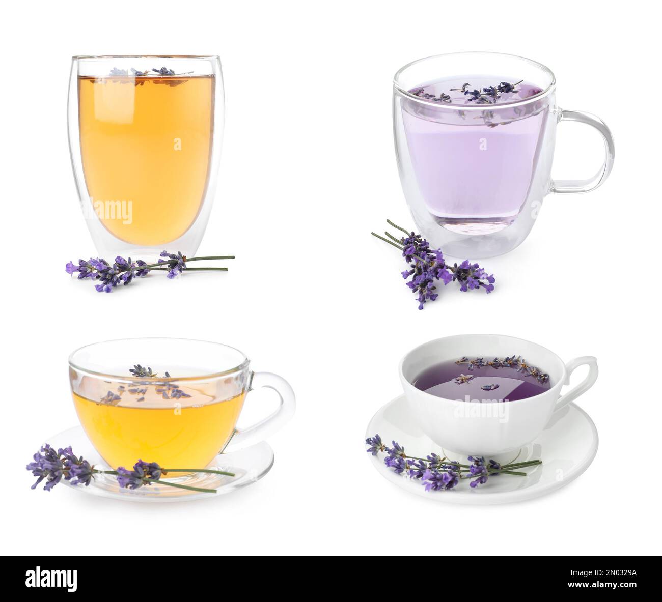 Cups tasty floral tea Cut Out Stock Images & Pictures - Alamy