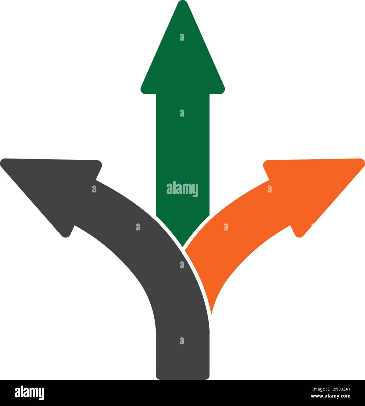 fork in the road logo vector design illustration template Stock Vector ...