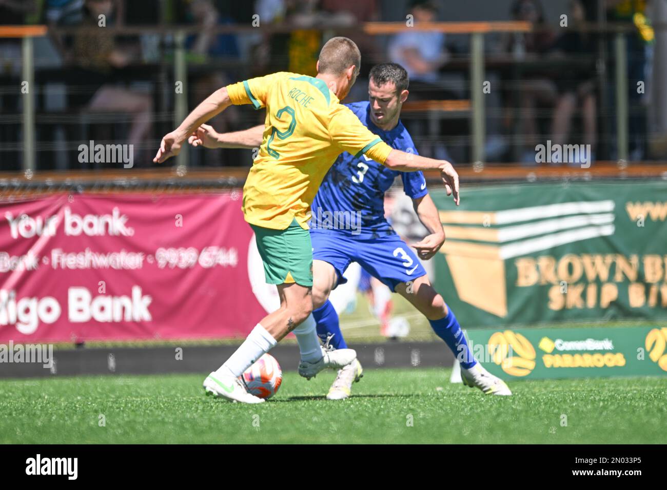 Benjamin Roche (L) of the Australian Men's 7-a-side National soccer ...