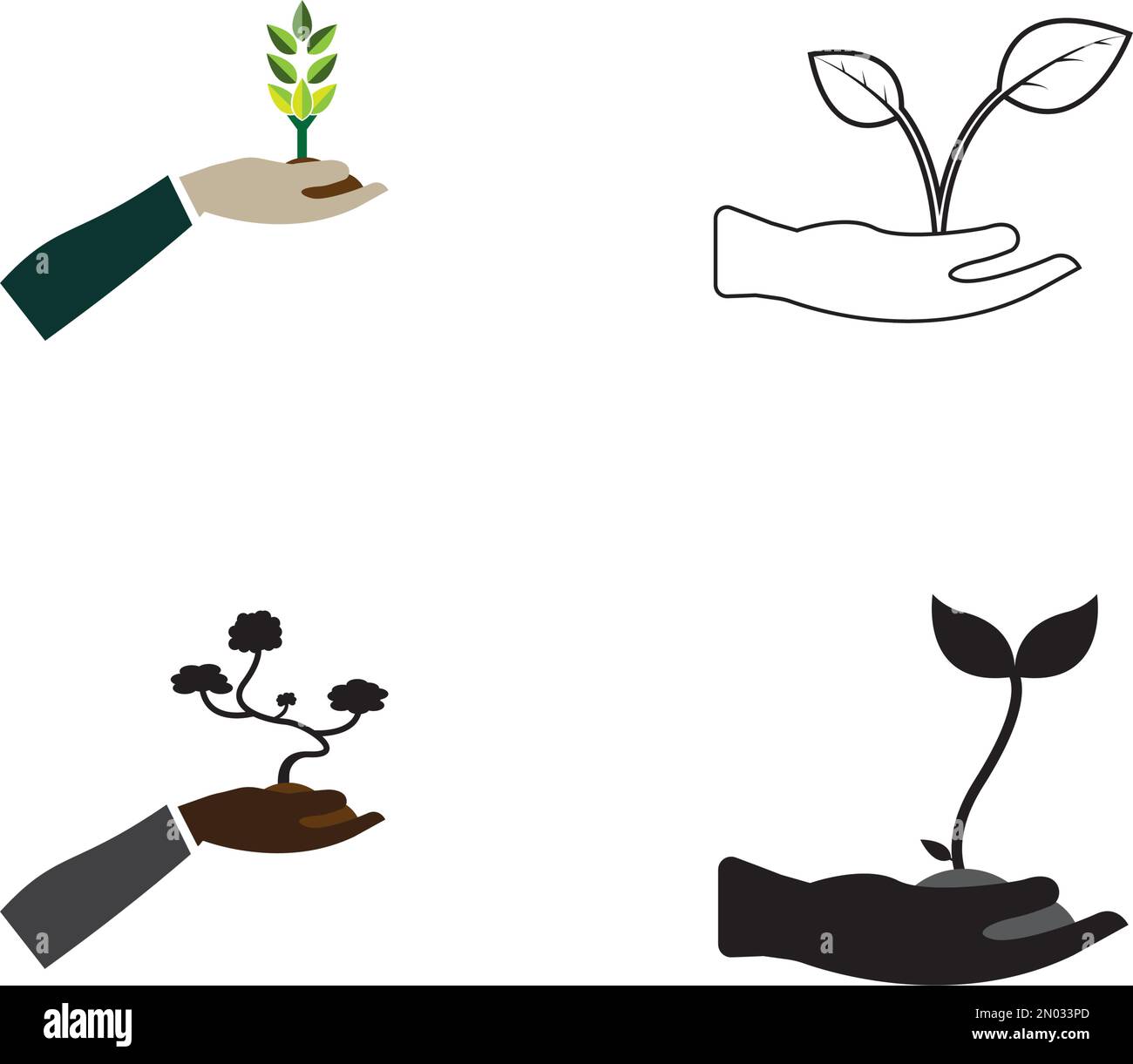 plant logo vector design illustration background template Stock Vector ...