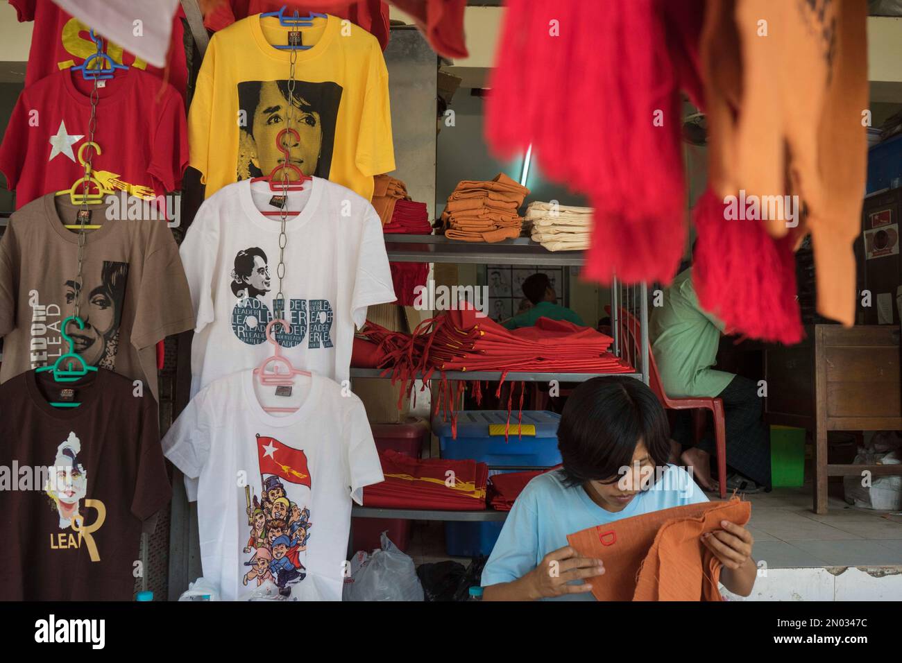 A member of Aung San Suu Kyi's National League for Democracy party ...