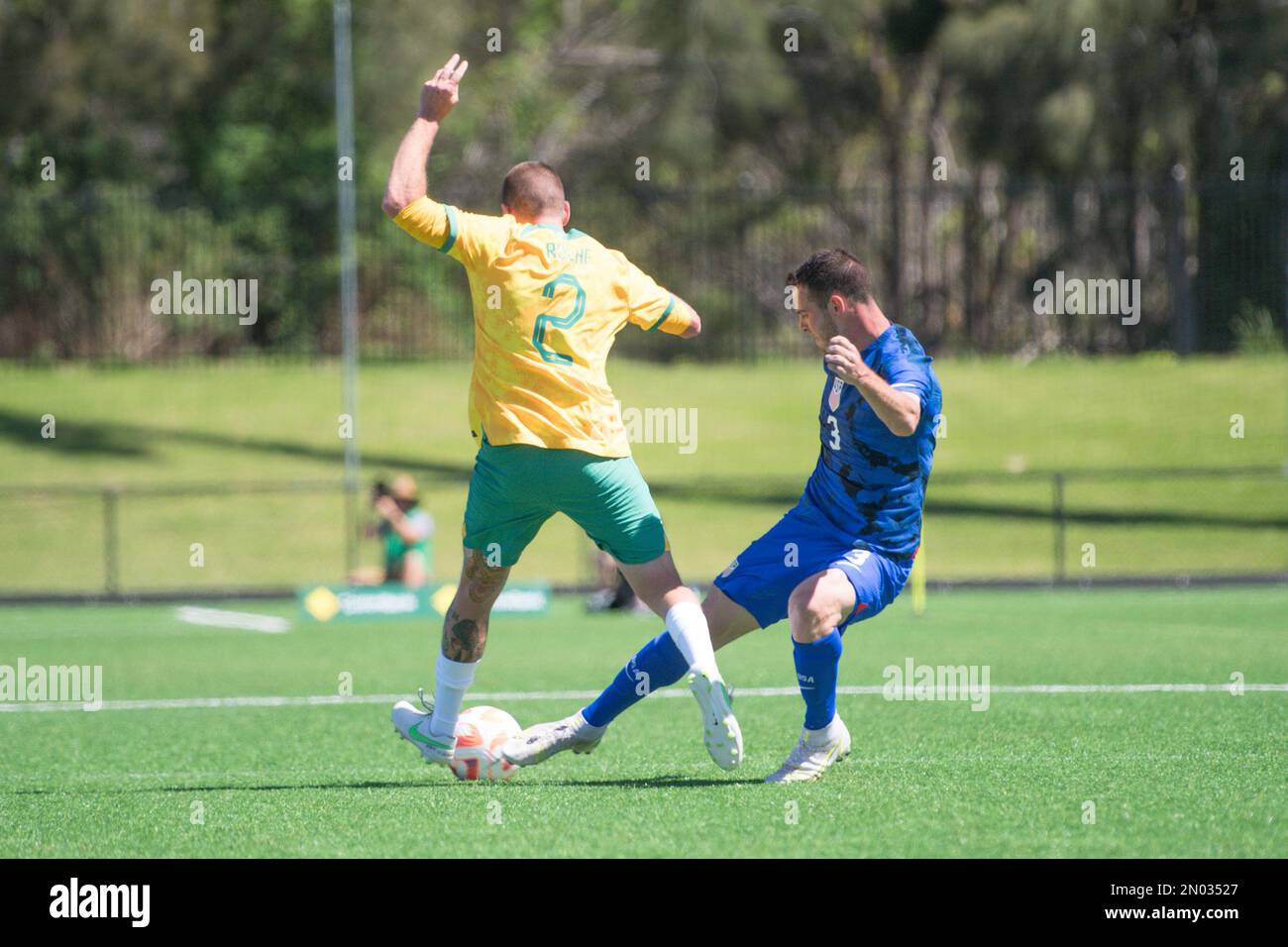 Benjamin Roche (L) of the Australian Men's 7-a-side National soccer ...