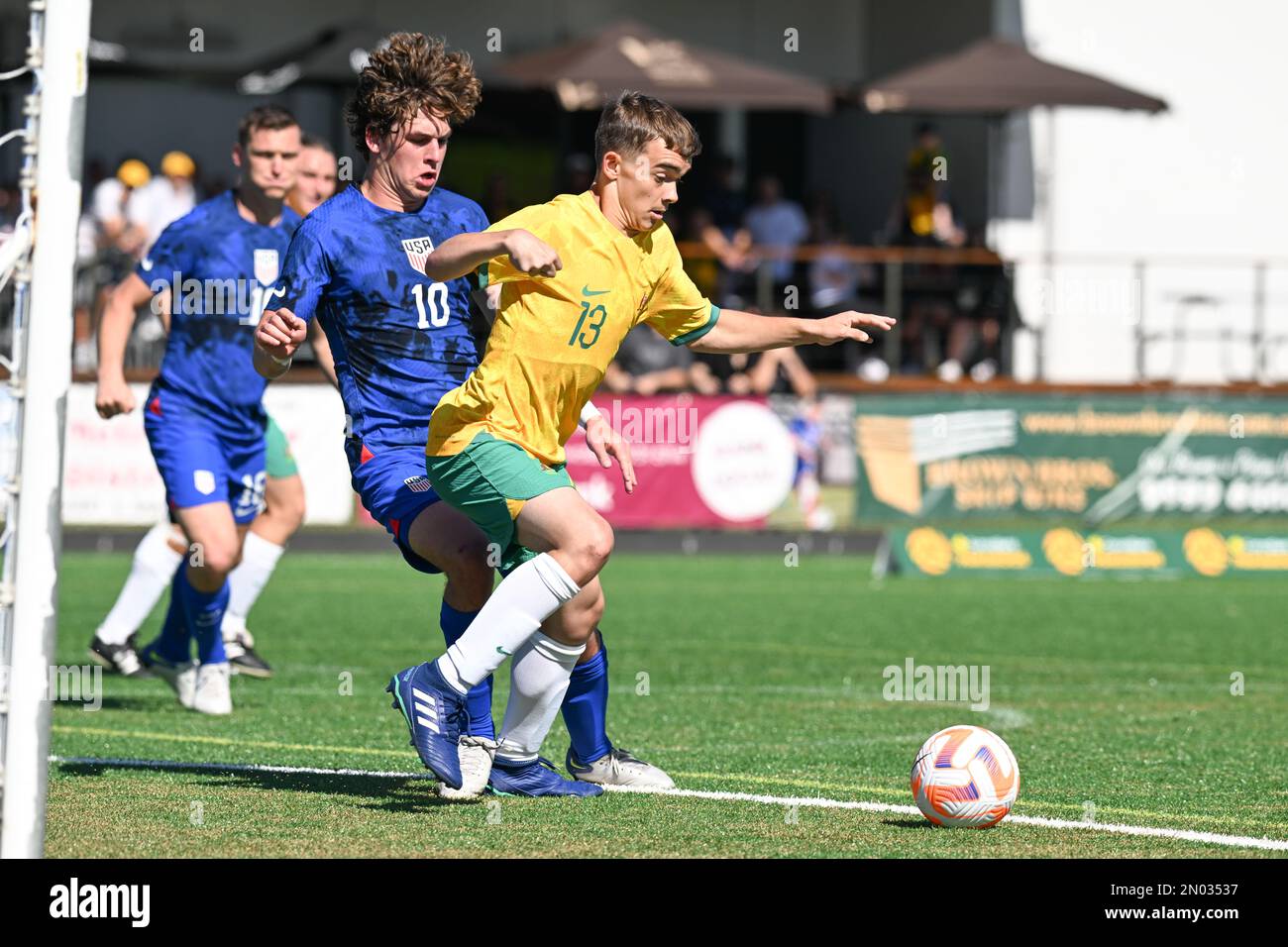Frankie Lowery (L) of the US Men's Paralympic National Soccer Team and ...