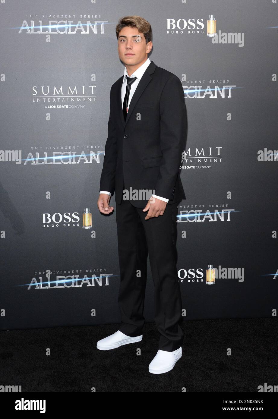 Daniel Lara of "Damn Daniel" fame attends the premiere of "Allegiant ...