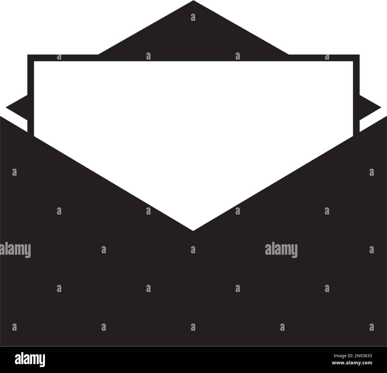 Outline of envelope Black and White Stock Photos & Images - Alamy