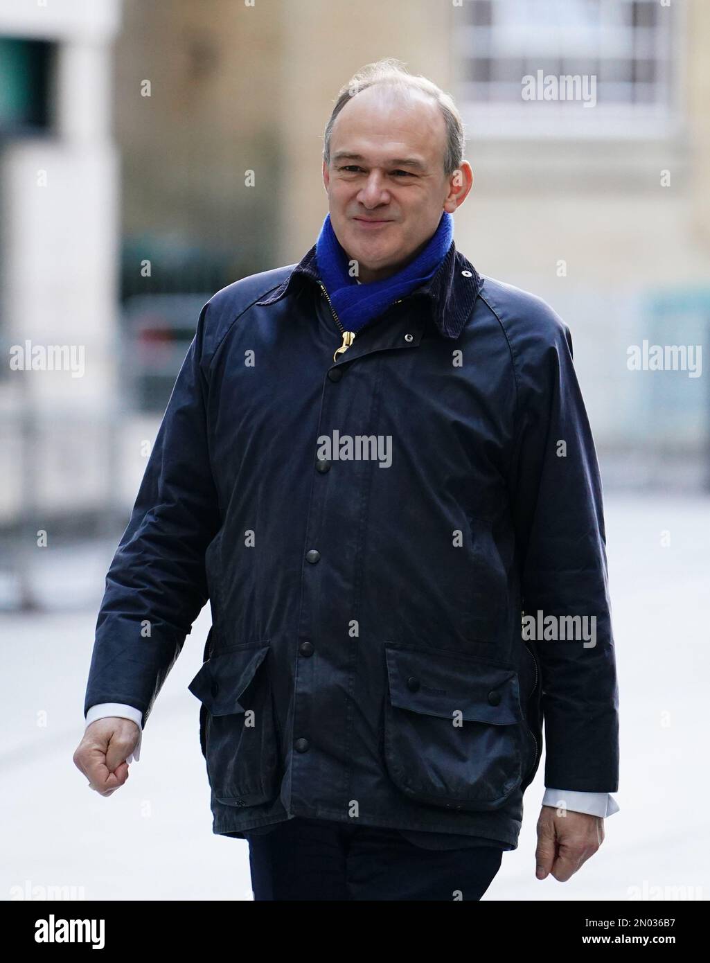 Liberal Democrat Leader Sir Ed Davey arrives at BBC Broadcasting House ...