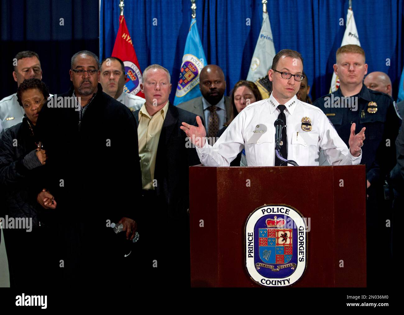 Prince George's County police chief Hank Stawinski accompanied by the ...