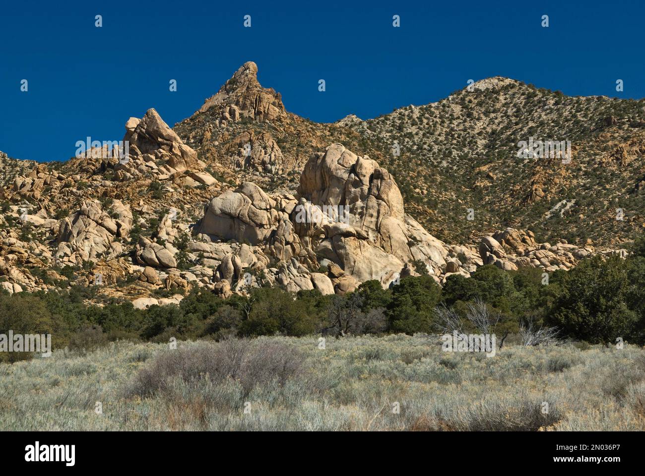 Rocks around Caruthers Canyon in New York Mountains at Mojave National ...