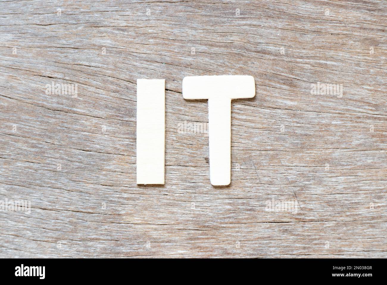 Alphabet letter in word IT (Abbreviation of information technology) on ...