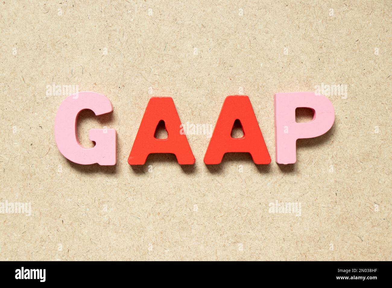 Color alphabet letter in word GAAP (Abbreviation of Generally accepted ...