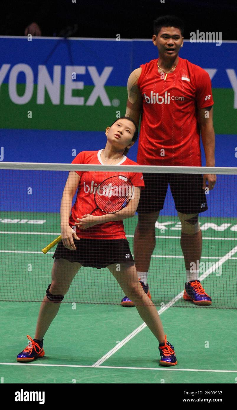 Indonesia's Praveen Jordan, back, and Debby Susanto in action during ...
