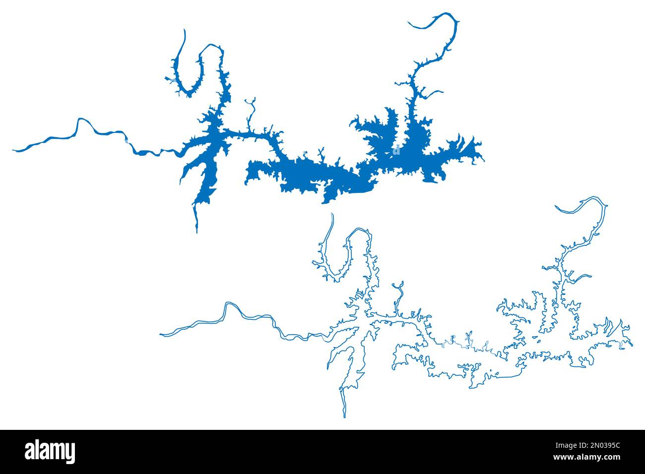 Lake Amistad Reservoir (United States of America, United Mexican States ...