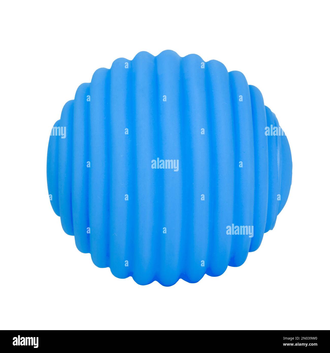 Ribbed form silicone rubber ball wavy isolated on the white background ...
