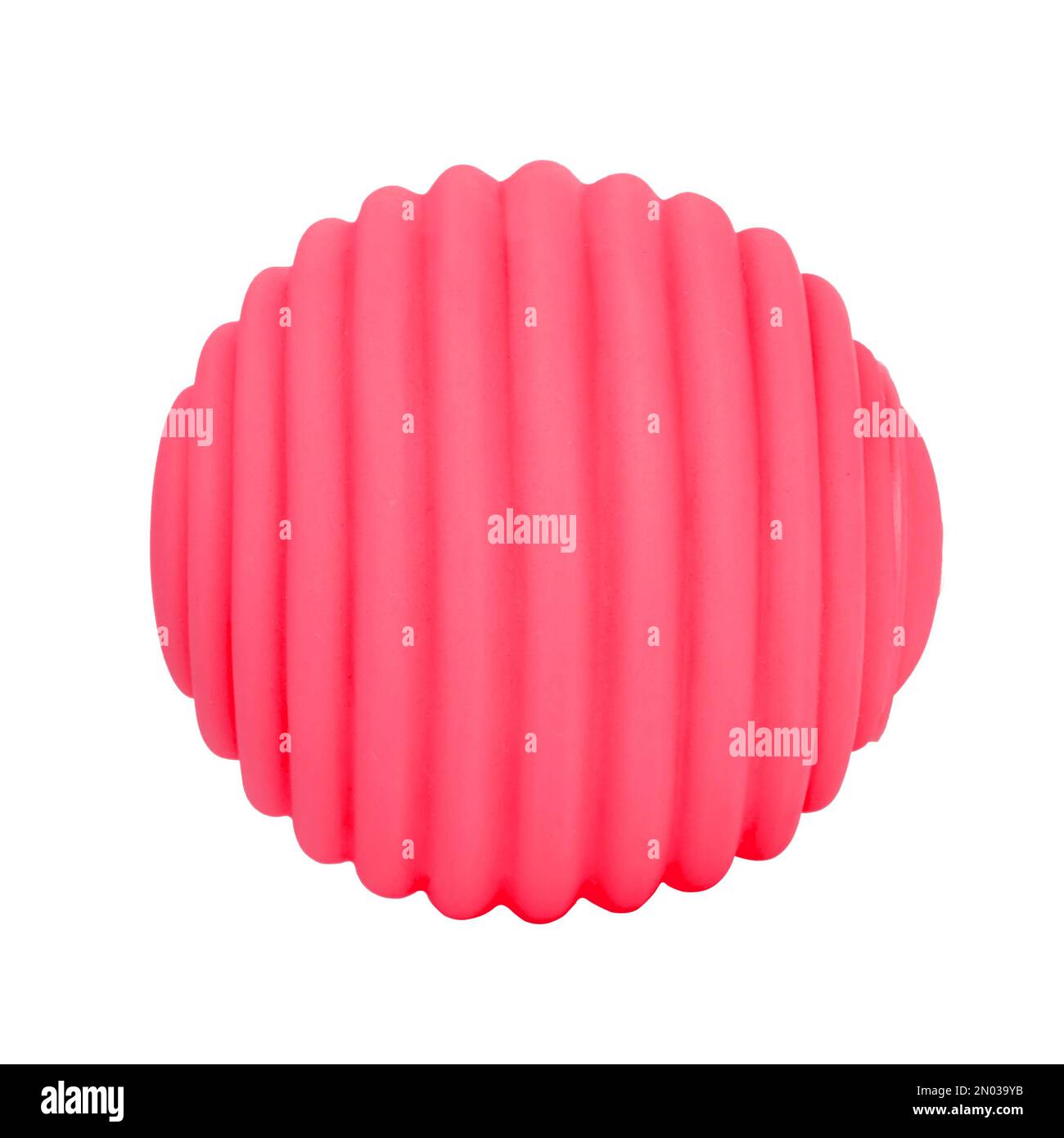 Ribbed form silicone rubber ball wavy isolated on the white background ...