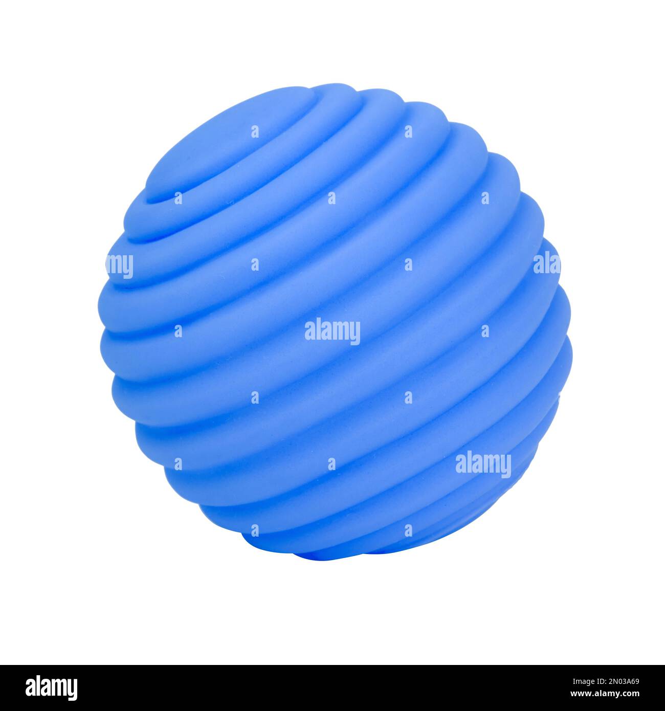 Ribbed form silicone rubber ball wavy isolated on the white background ...