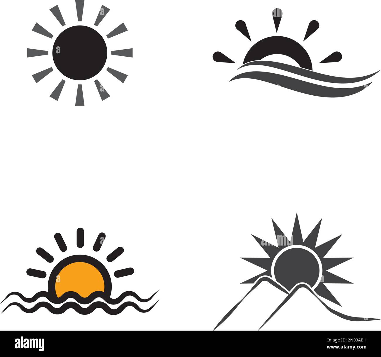 sun illustration logo vector icon template Stock Vector Image & Art - Alamy