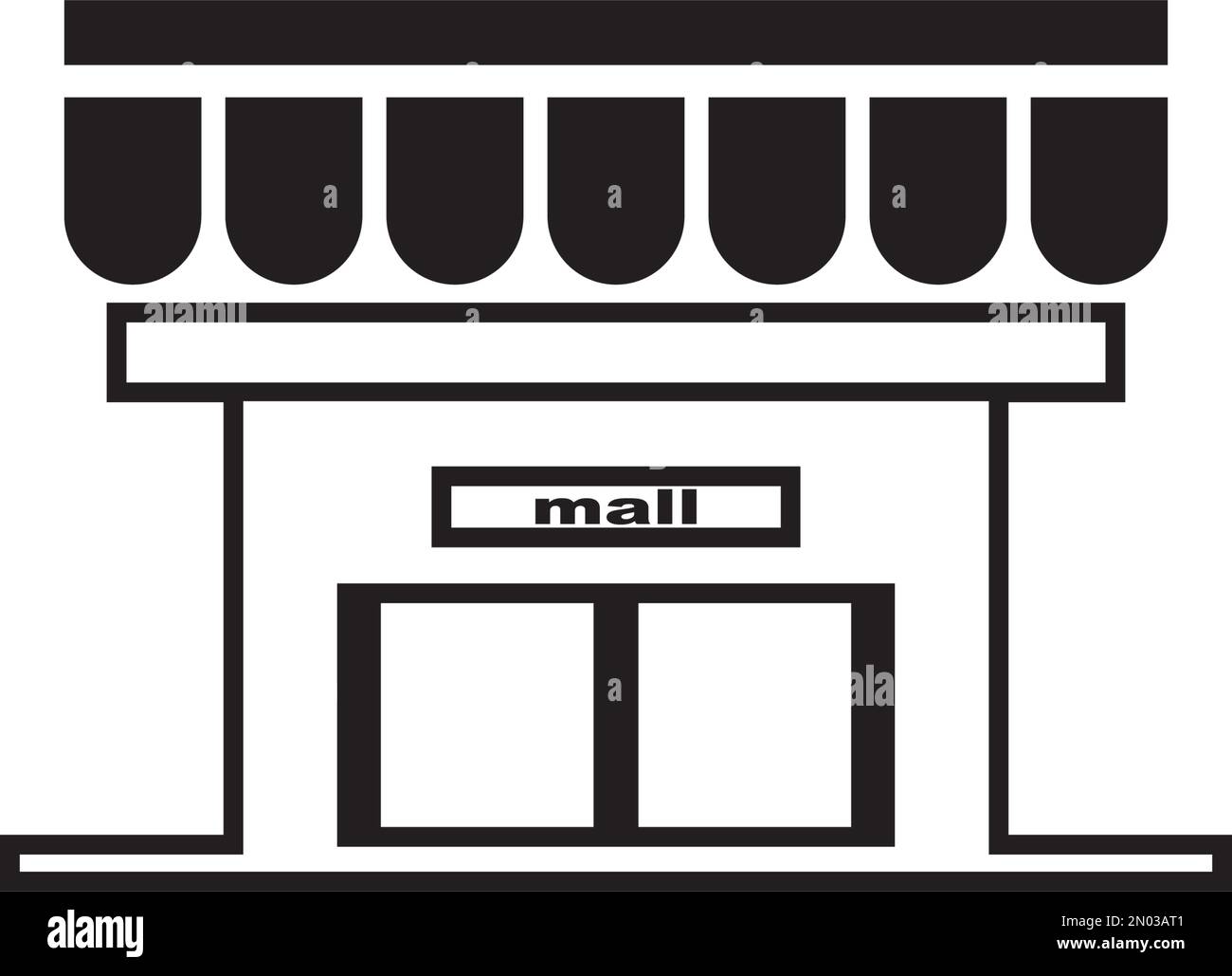 shopping mall icon vector illustration symbol template Stock Vector ...