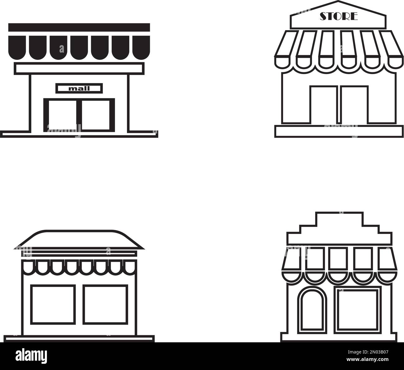 shopping mall icon vector illustration symbol template Stock Vector ...