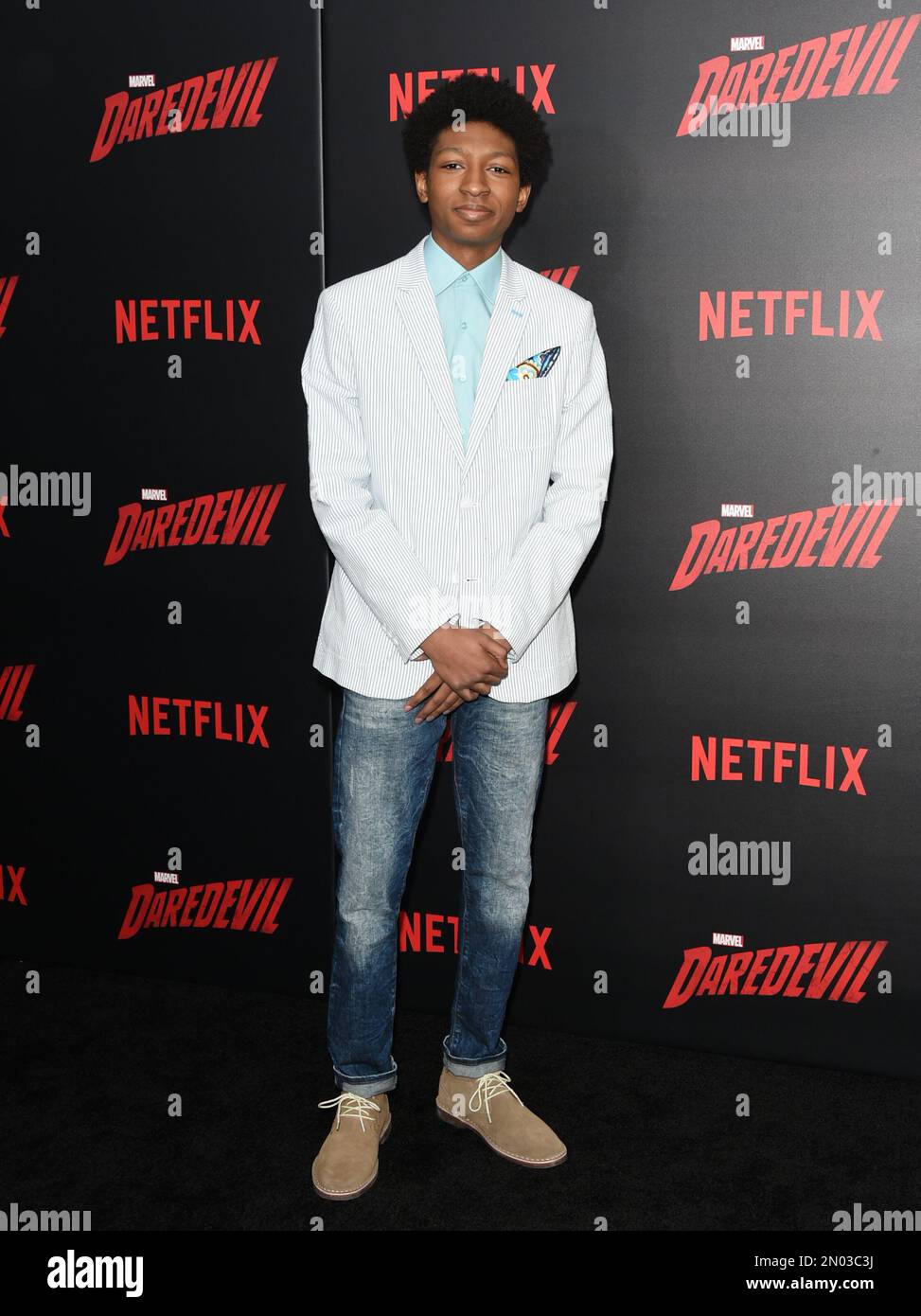 Skylan Brooks attends the premiere of Netflix's Original Series Marvel ...