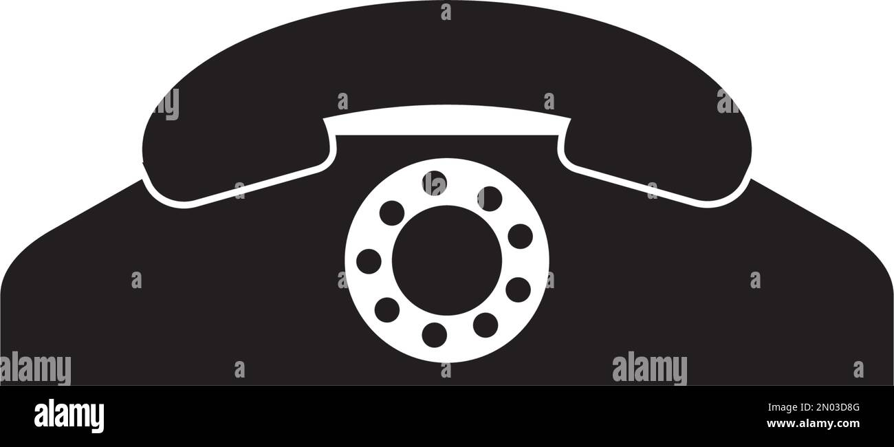 Abstract flat design simple vector ringing phone icon. Telephone symbol ...
