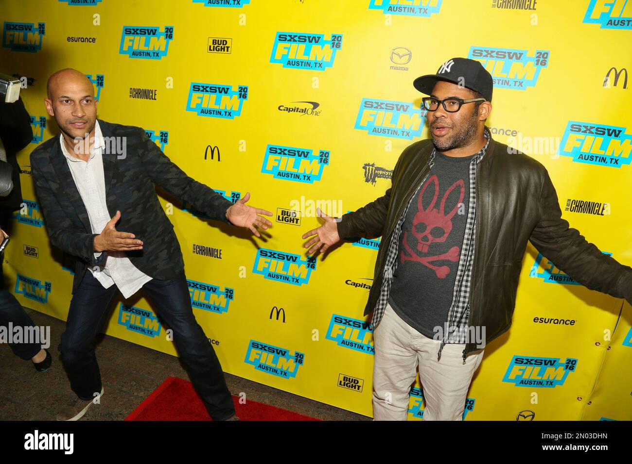 Keegan-Michael Key, left, and Jordan Peele pose at a screening of their ...
