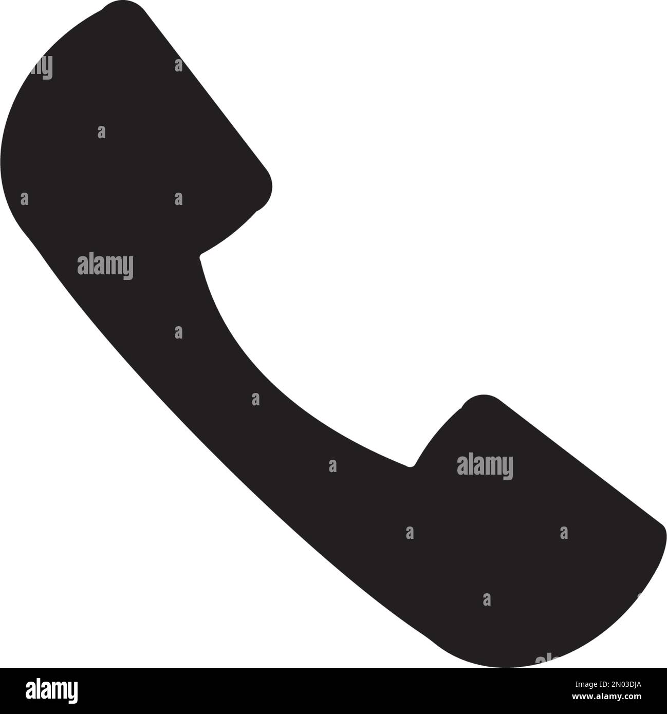 Abstract flat design simple vector ringing phone icon. Telephone symbol ...