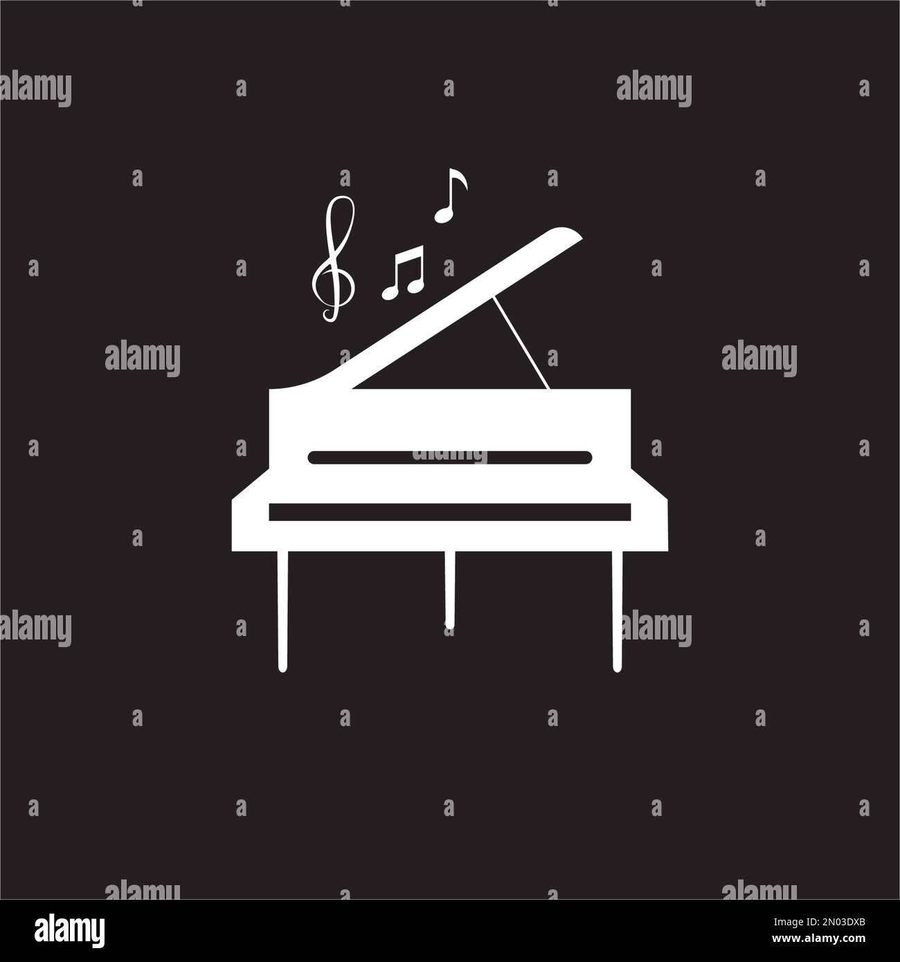 Piano logo vector illustration template design Stock Vector Image & Art ...