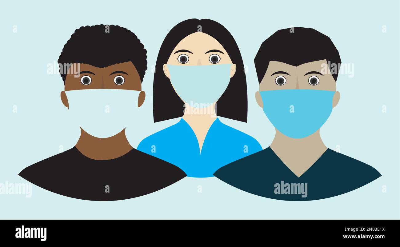 People using Safety breathing masks Corona Virus. Industrial safety N95 ...