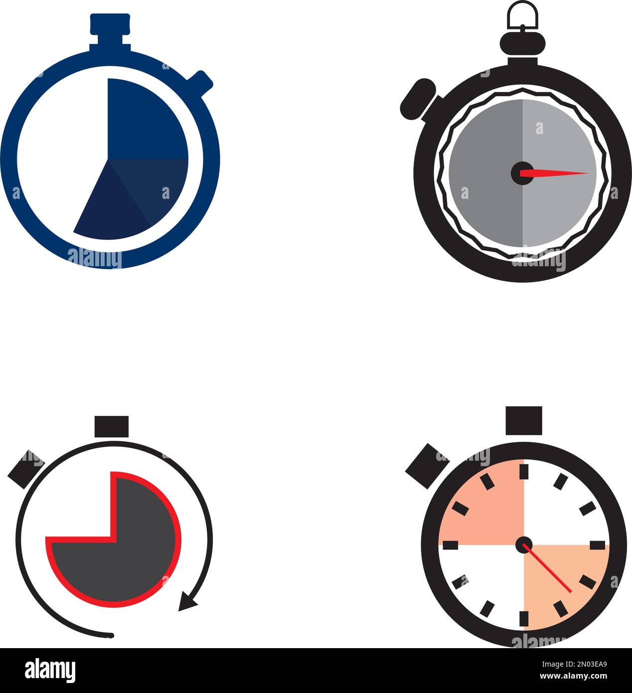 Stopwatch icon vector design illustration template Stock Vector Image ...