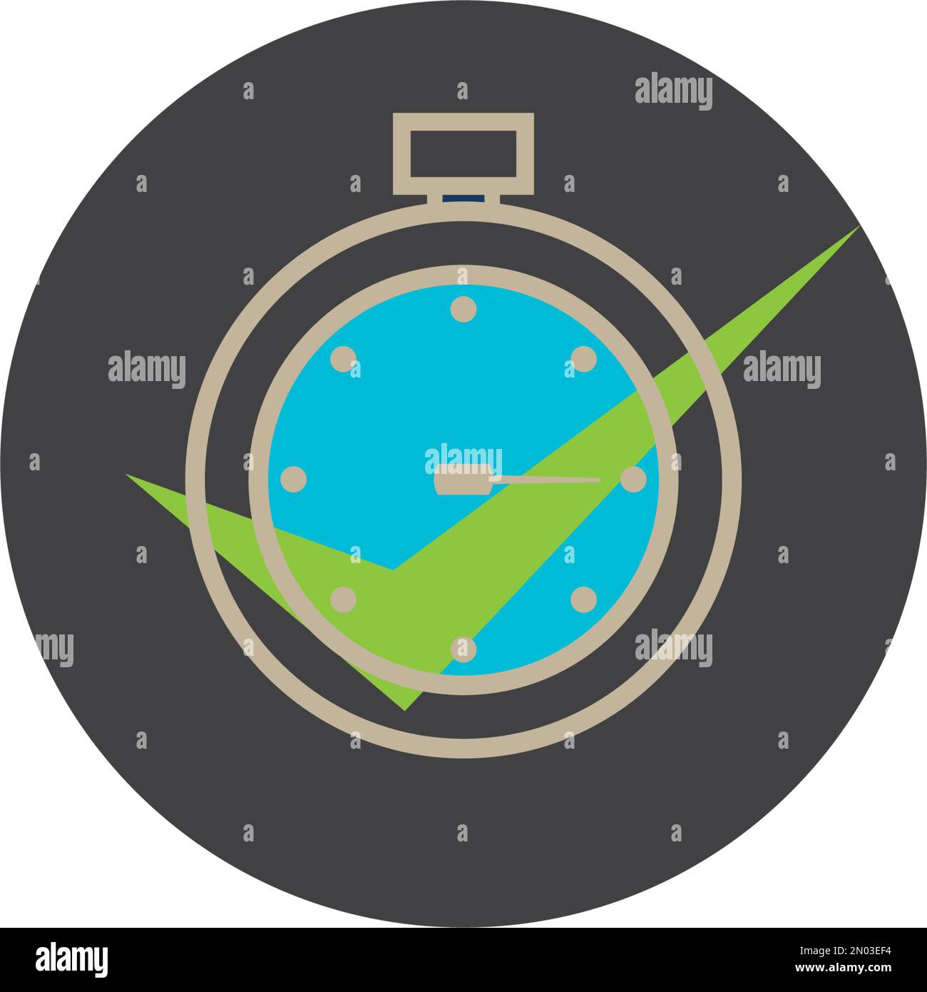 Stopwatch icon vector design illustration template Stock Vector Image ...