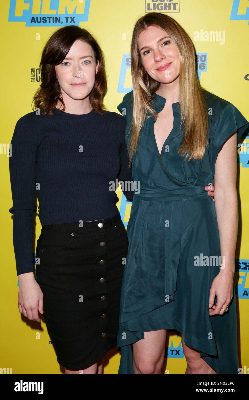 Julia Hart, left, and Lily Rabe arrive at the screening of "Miss ...