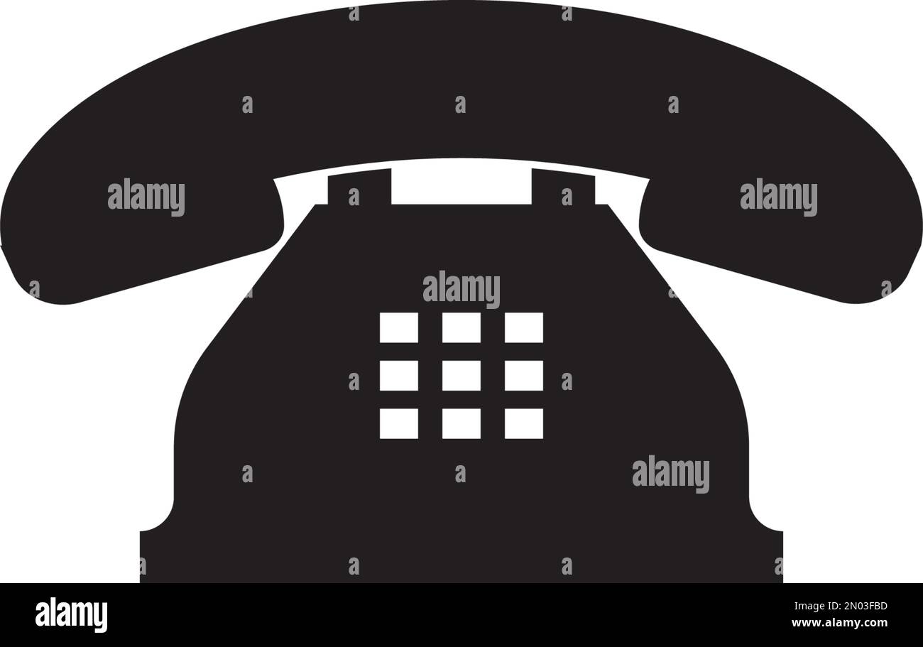 Abstract flat design simple vector ringing phone icon. Telephone symbol ...