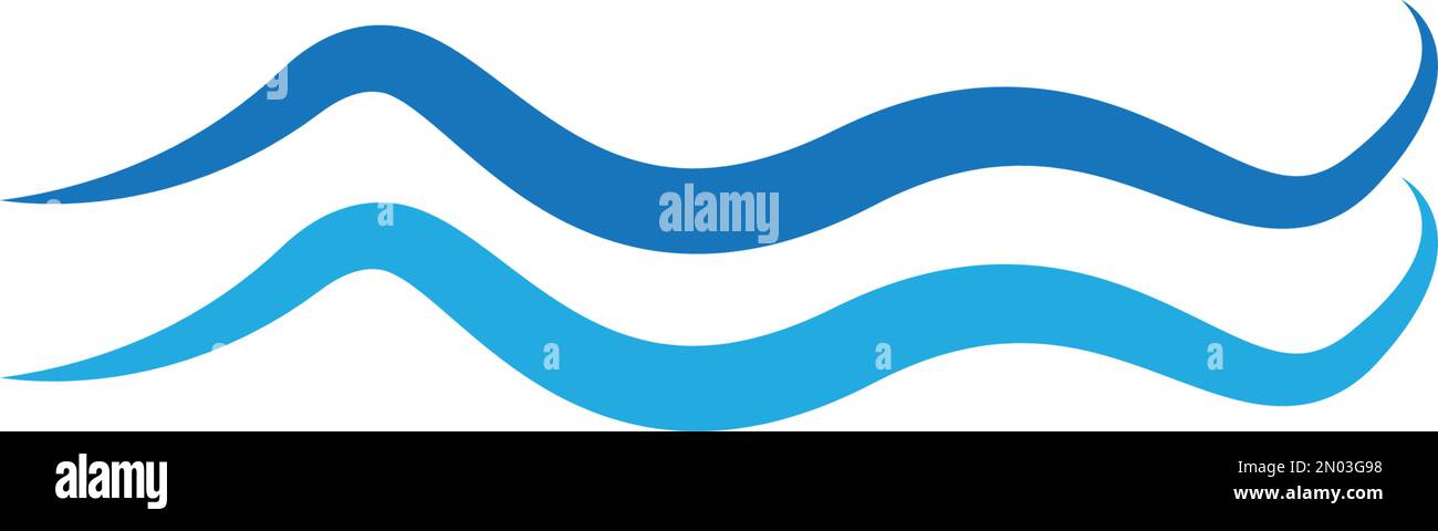 Water Wave symbol and icon Logo Template vector Stock Vector Image ...