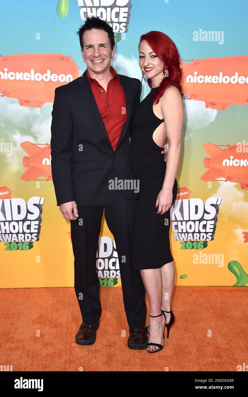 Hal Sparks, left, and Summer Soltis arrive at the Kids' Choice Awards ...