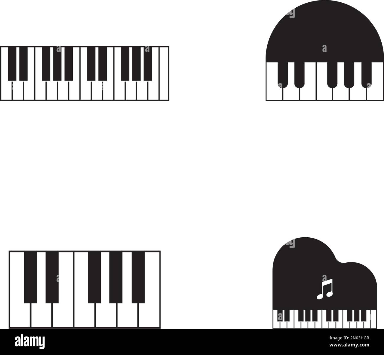 Piano logo vector illustration template design Stock Vector Image & Art ...