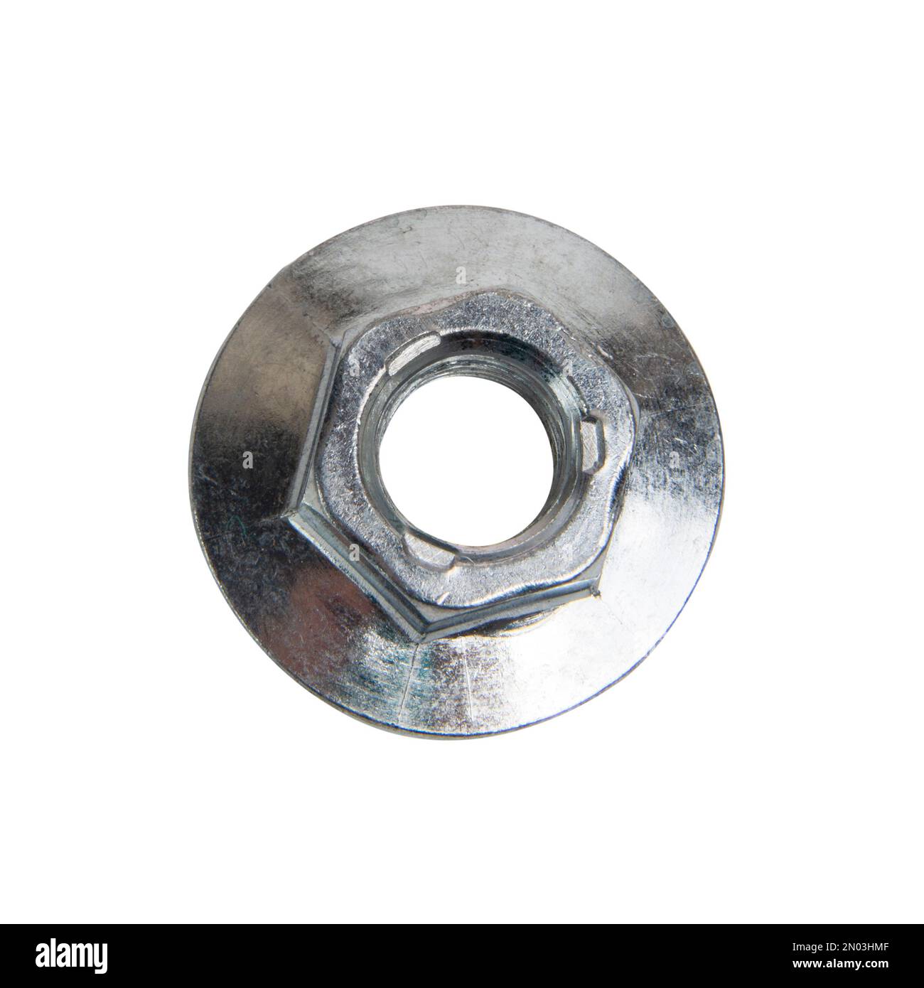 Screw nut thread isolated iron on the white background Stock Photo - Alamy