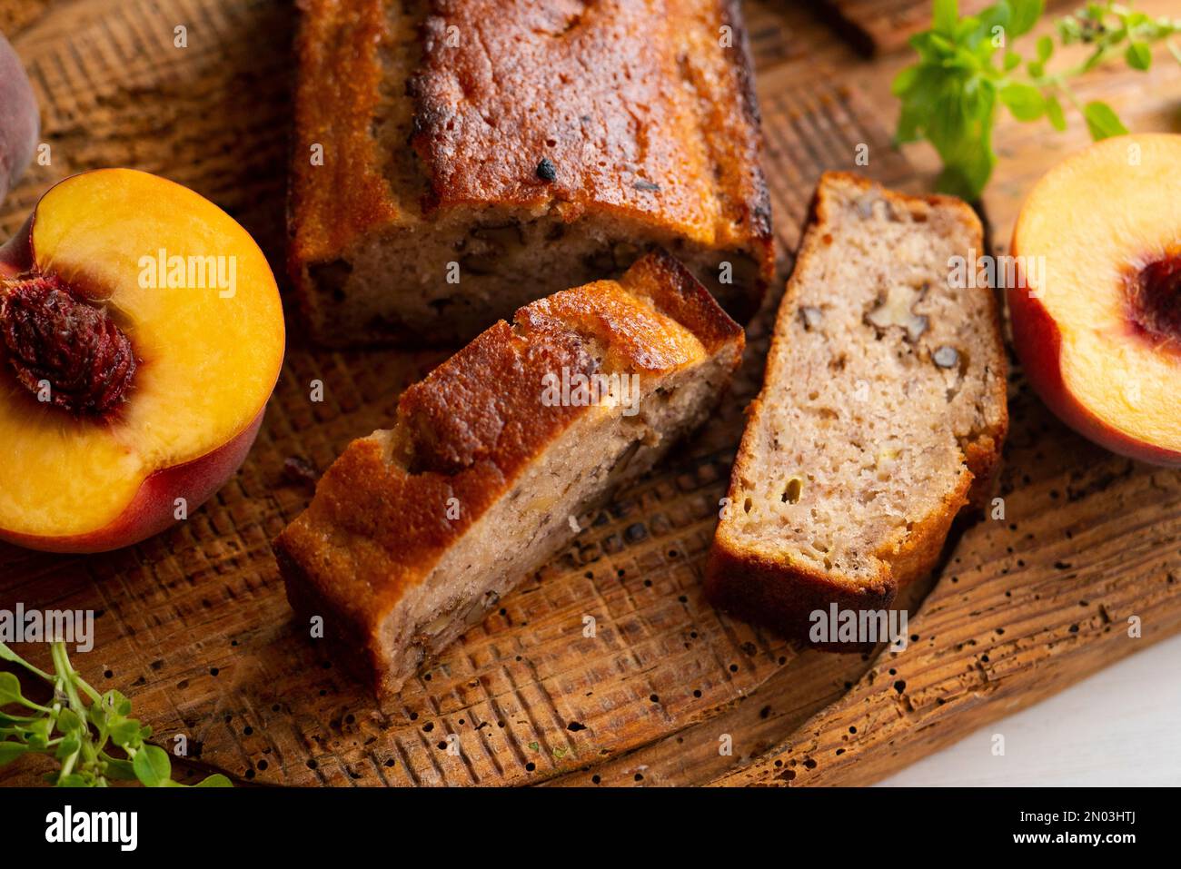 Peach pound cake hi-res stock photography and images - Alamy