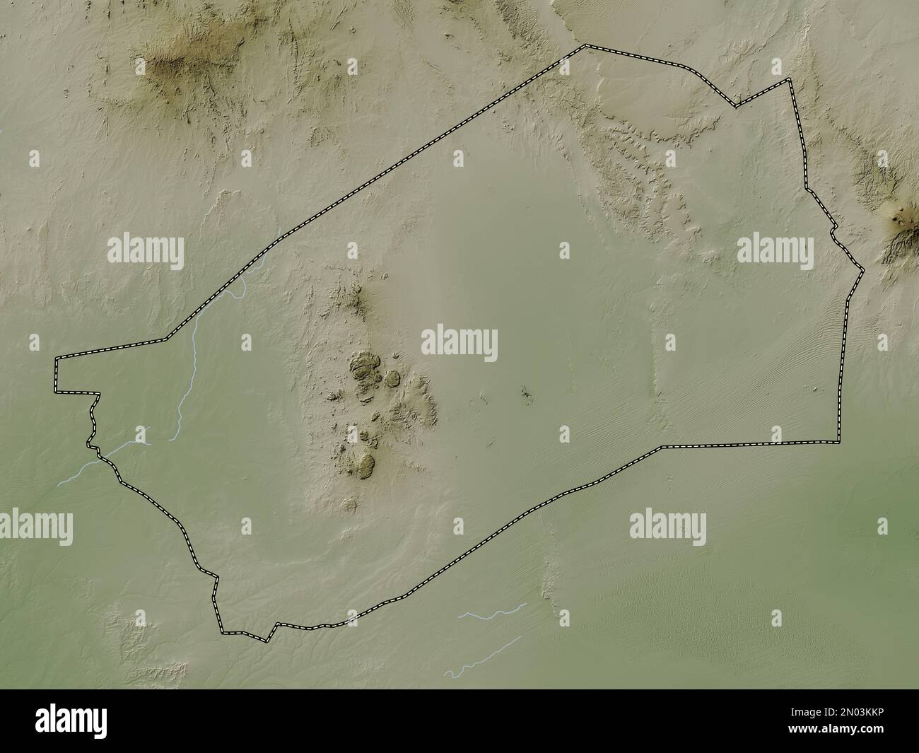 Agadez, department of Niger. Elevation map colored in wiki style with ...