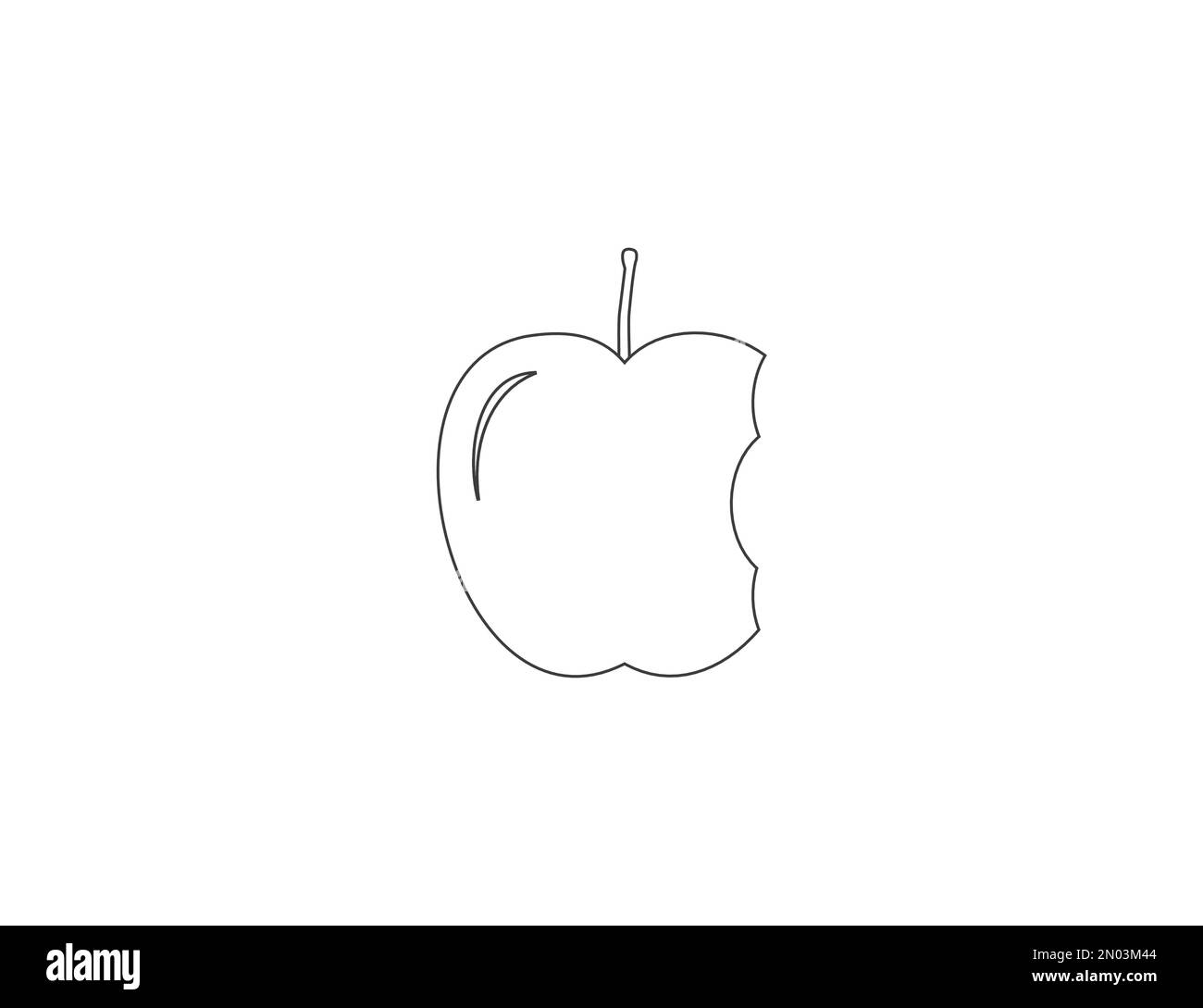 Bitten apple, fruit icon. Vector illustration Stock Vector Image & Art ...
