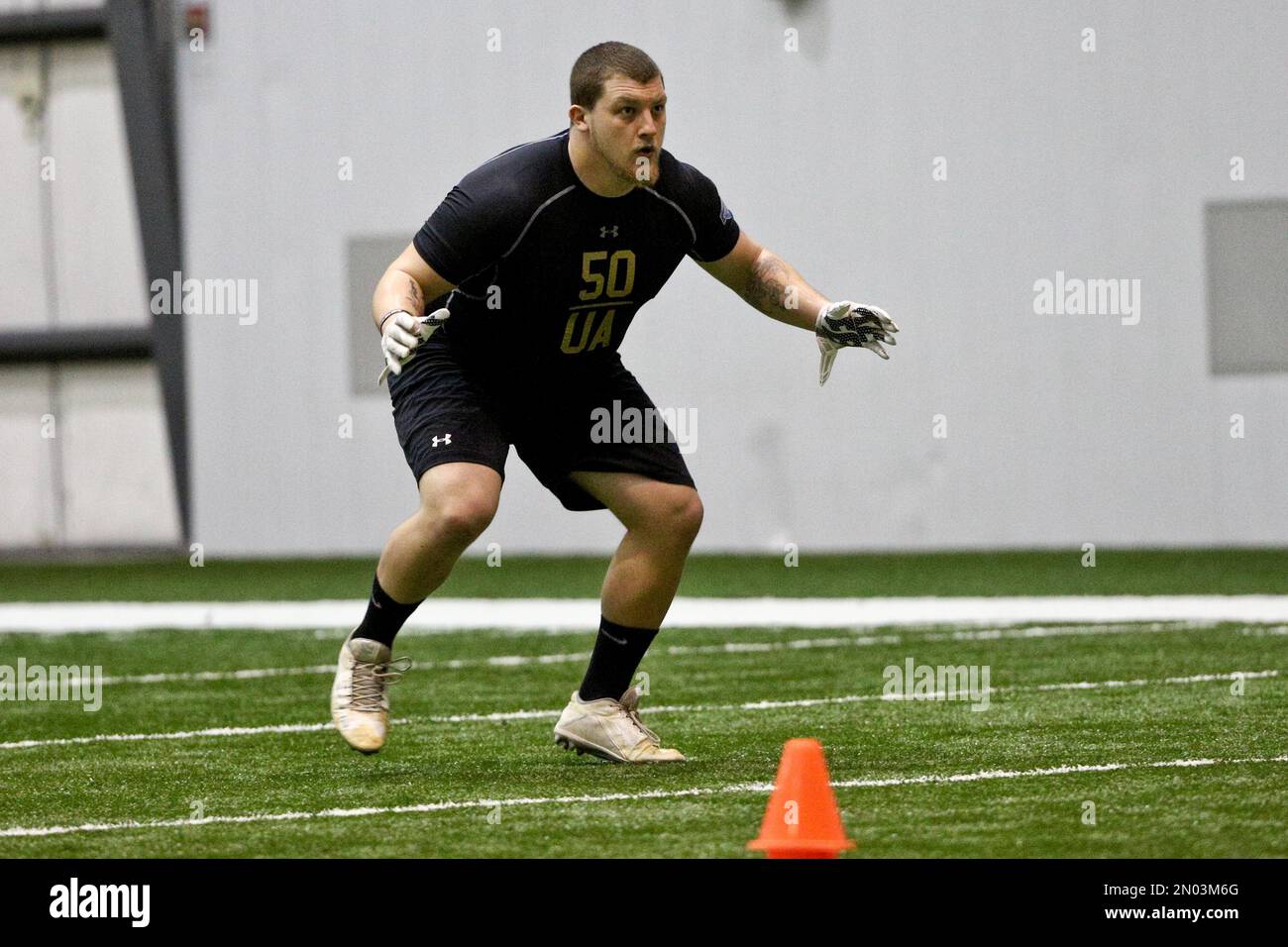 Lane College outside linebacker Michael Craig at the NFL regional ...