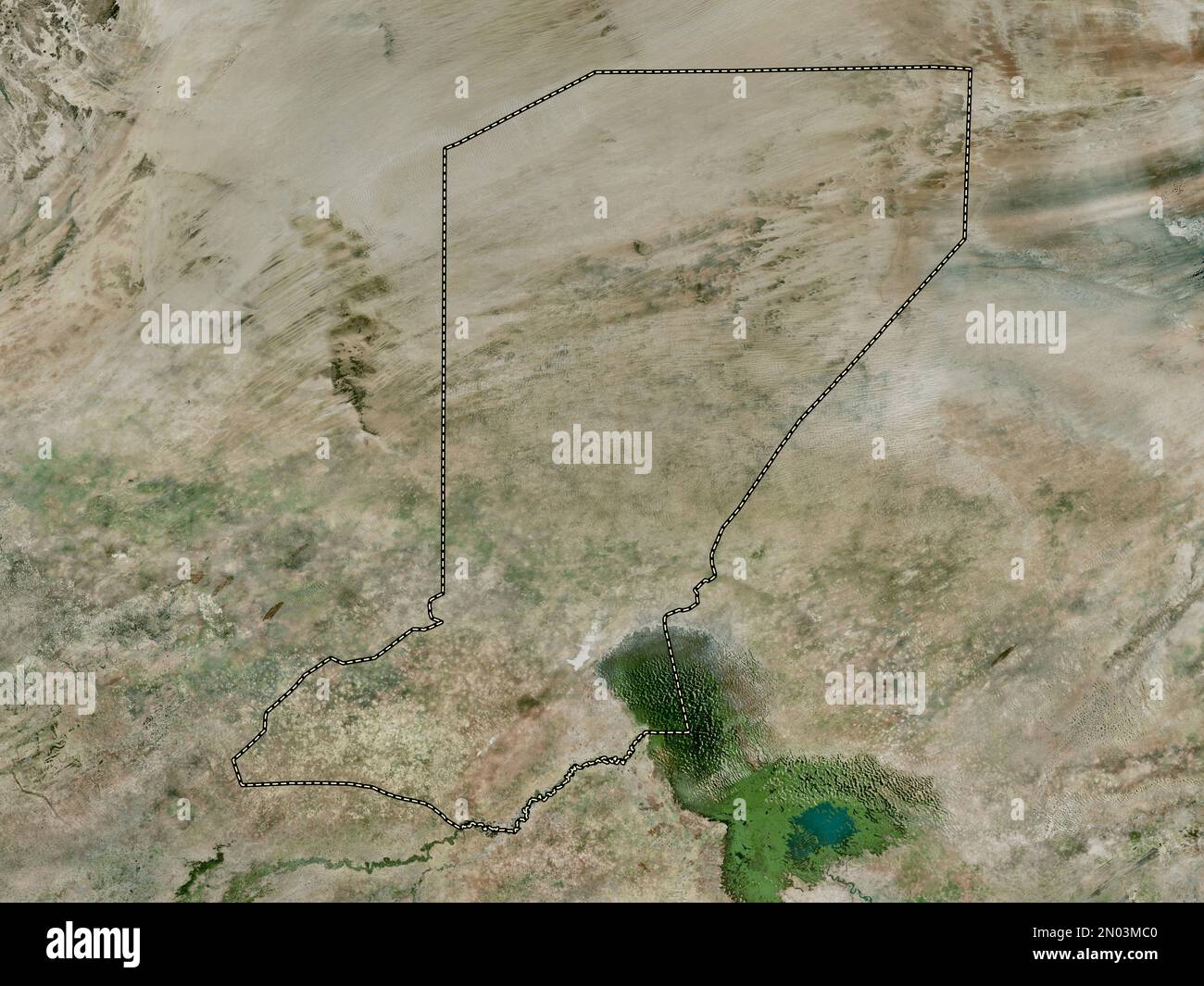 Diffa, department of Niger. High resolution satellite map Stock Photo ...