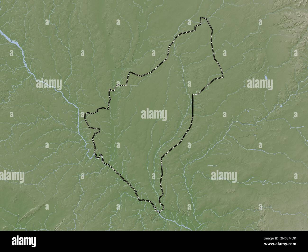 Dosso, department of Niger. Elevation map colored in wiki style with ...